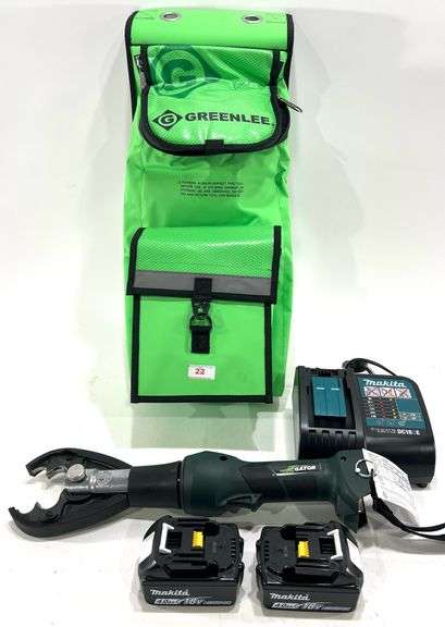 New GREENLEE GATOR Battery Operated Crimping Tool w/ MAKITA Battery ...