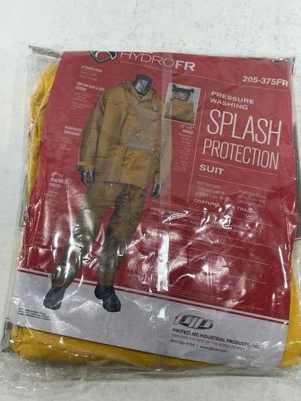 NEW XL Pressure Washing Splash Protection Suit - Black And Gold Auctions