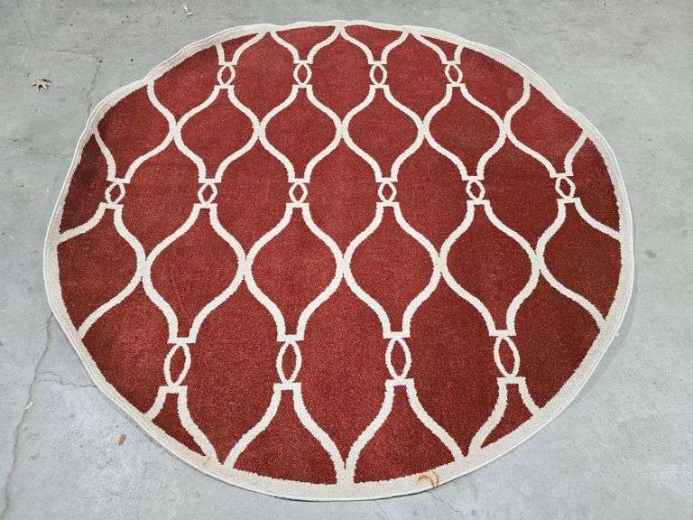 UniqueRoom 6Ft. Round Area Rug - Black And Gold Auctions