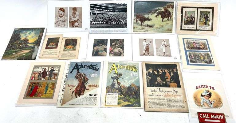 Vintage Baseball Photographs / Adventure Magazines / Cigarette Cards ...