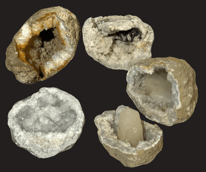 Geodes w/ Fab Inclusions - Black And Gold Auctions