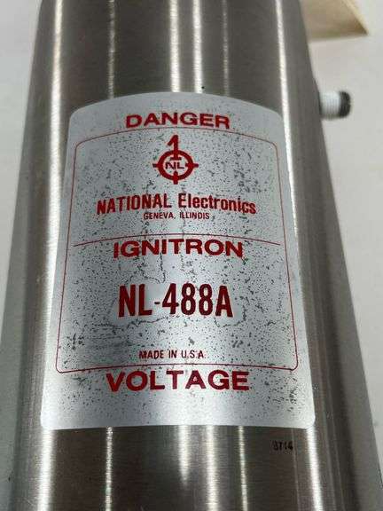 National Electronics Ignitron Water-Cooled Low Pressure Mercury Vapor ...