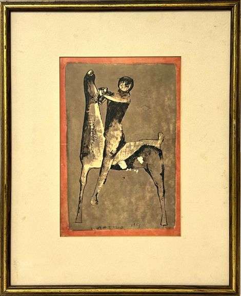 Marino Marini "Horse & Rider" Signed Lithograph - Black And Gold Auctions