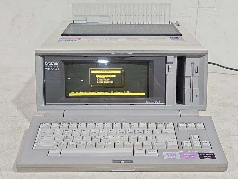 1985 Brother WP-2200 Word Processor - Black And Gold Auctions