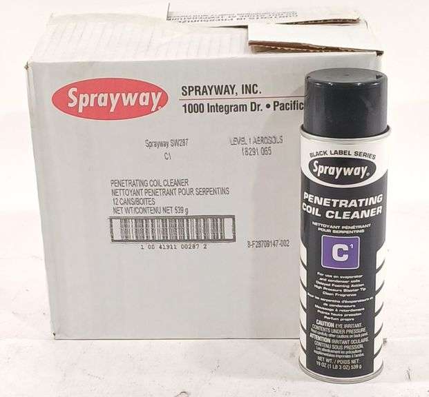 NEW (12) Sprayway Penetrating Coil Cleaner Cans - Black And Gold Auctions