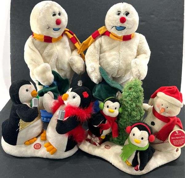 (2) Gemmy Frosty The Snowman Dancing Statue / Hallmark Animated Singing ...