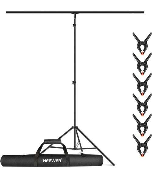 New Neewer T-Shaped Backdrop Support System - Black And Gold Auctions