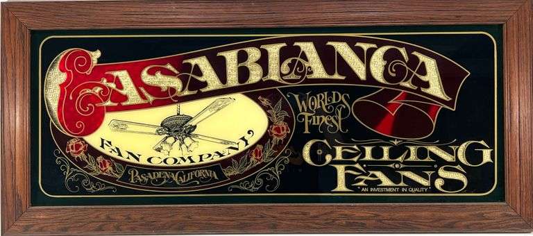 Vintage Casablanca World’s Finest Ceiling Fans Advertisement Sign ...