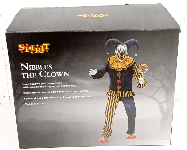 Nibbles The Clown Animatronic Decoration - Black And Gold Auctions