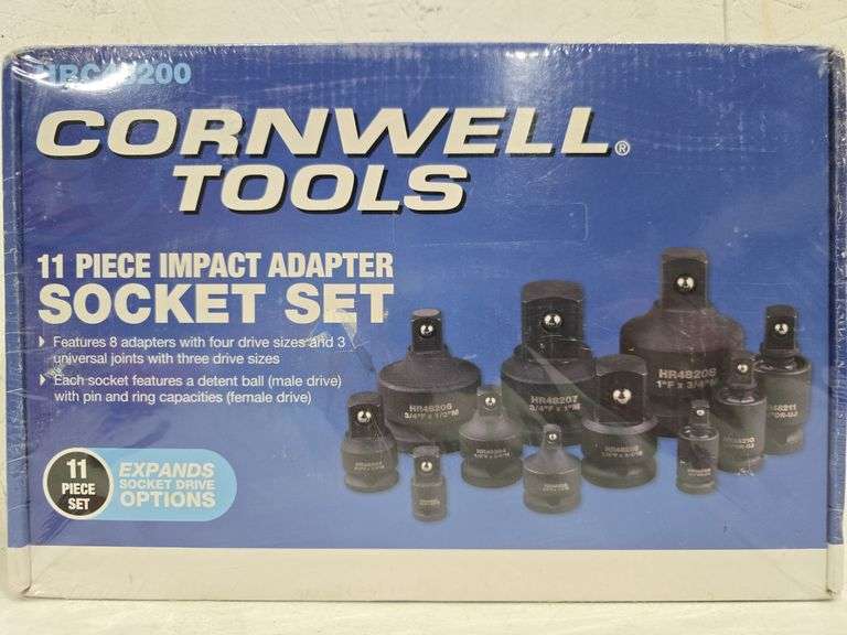 NEW Cornwell Tools 11-Pc. Impact Adapter Socket Set - Black And Gold ...