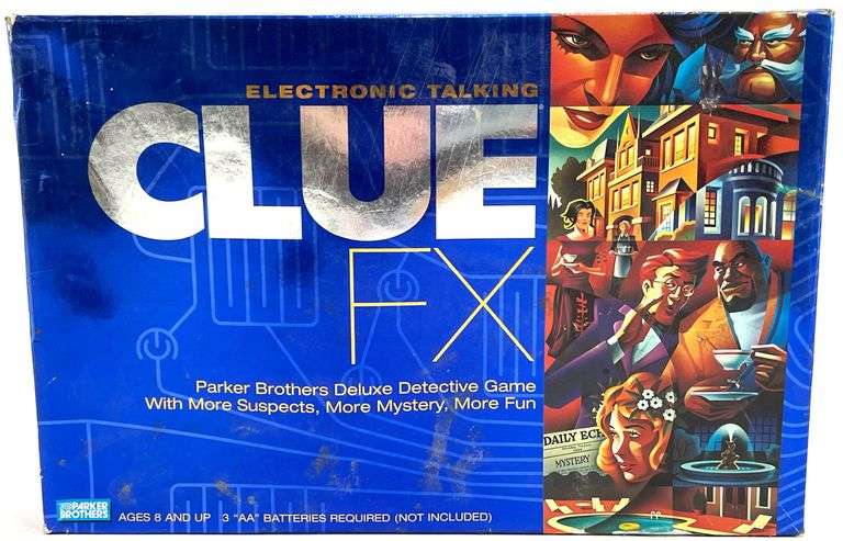 CLUE FX Electronic Talking Board Game - Black And Gold Auctions