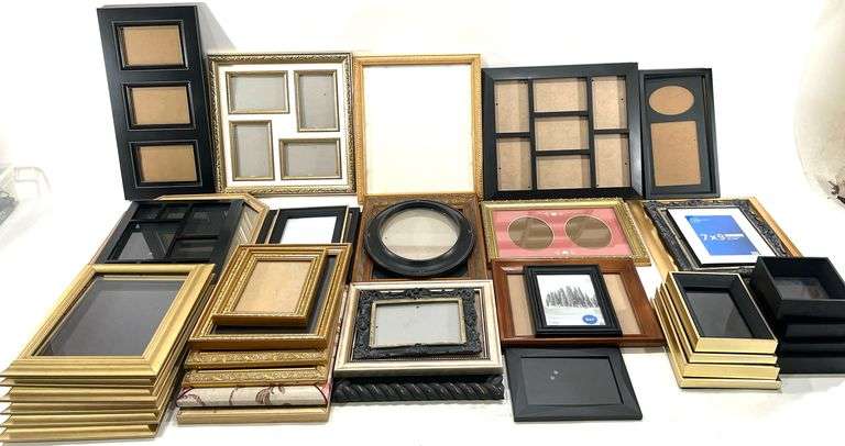Huge Lot of Vintage & Modern Photo Frames - Black And Gold Auctions