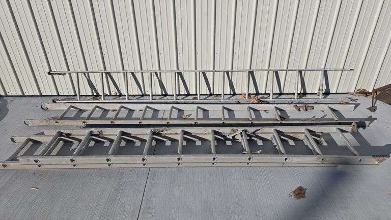 (2) 12Ft. Ladders & 20Ft. Extending Ladder - Black And Gold Auctions
