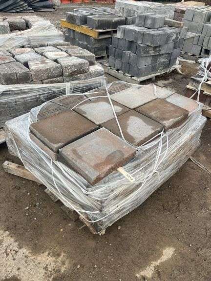 (3 Pallets) Small Retaining Wall Block & Cap. - Black And Gold Auctions