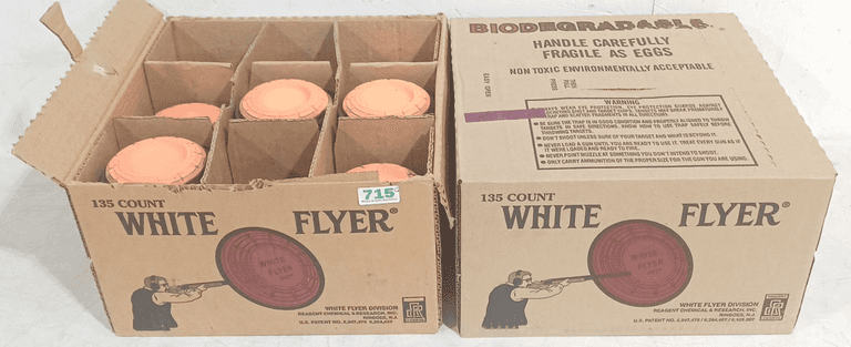 (213) White Flyer Shooting Clays - Black And Gold Auctions