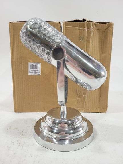 (2) New 11" Aluminum Microphone Decor - Black And Gold Auctions