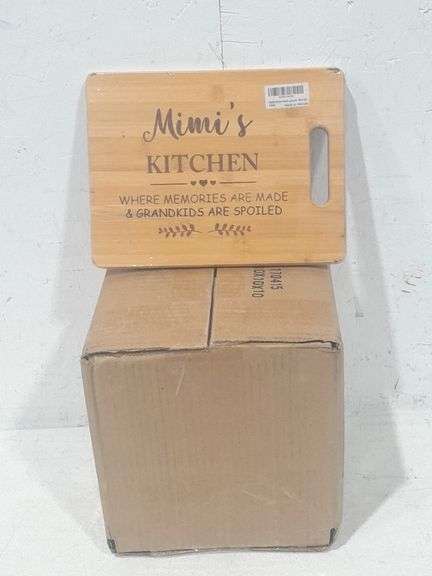 (16) NEW MIMI'S Kitchen Cutting Boards - Black And Gold Auctions