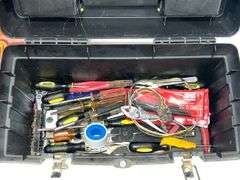STANLEY & Contico Tuff-Box Tool Boxes w/ Tools - Black And Gold Auctions