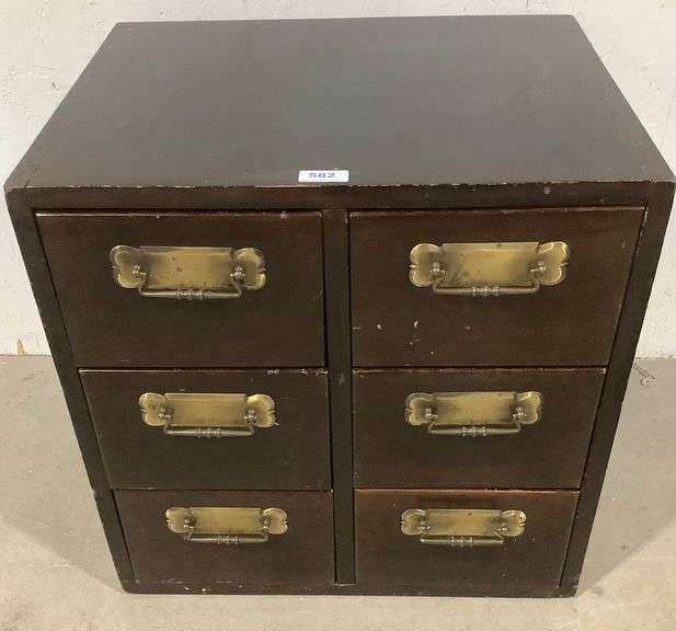 Card Index Cabinet with CDs - Black And Gold Auctions