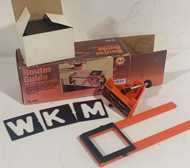 Black & Decker Router Guide for Letters & Numbers - Black And Gold Auctions