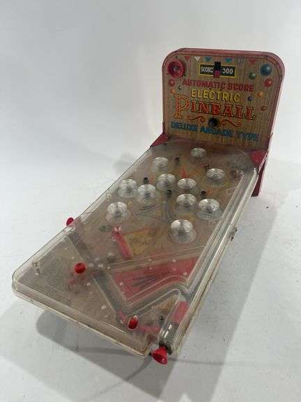 VTG Marx Toys Electric Pinball Deluxe Arcade Game - Black And Gold Auctions