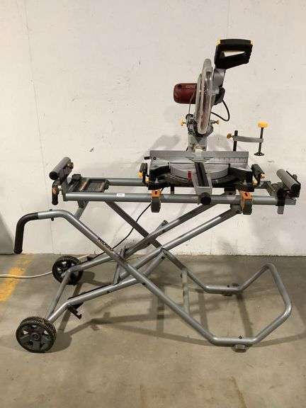 Ridgid Miter Saw Utility Vehicle with Chicago Electric Saw - Black And ...