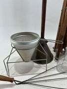 Antique Wooden Clothes Drying Rack / Sieves / Plunger / Kitchen Items ...