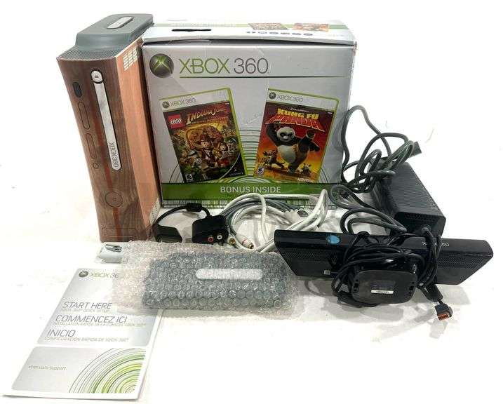 Microsoft Xbox 360 Video Game Console w/ Kinect - Black And Gold Auctions