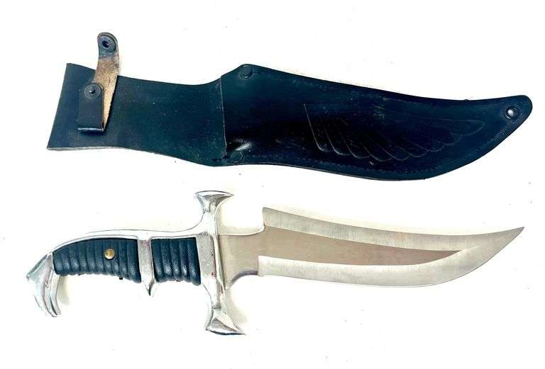 Stainless Steel Dagger & Sheath - Black And Gold Auctions
