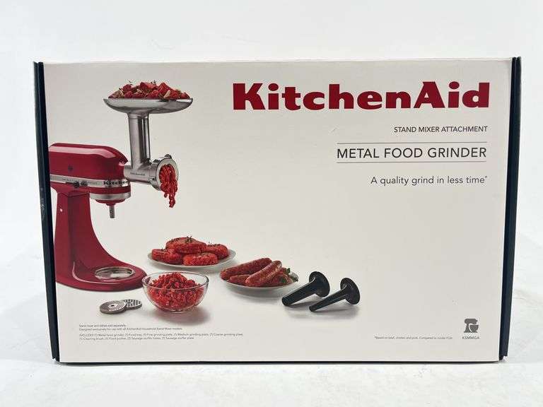 New KitchenAid Metal Food Grinder - Black And Gold Auctions