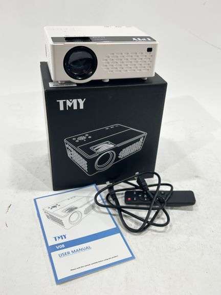 TMY V08 Projector & Accessories - Black And Gold Auctions