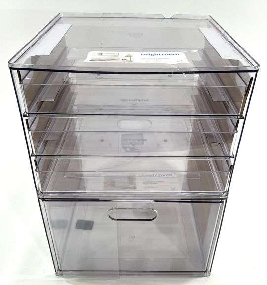 New Brightroom Stackable Slide-Out Bin & Stackable 3-Drawer Bin - Black ...