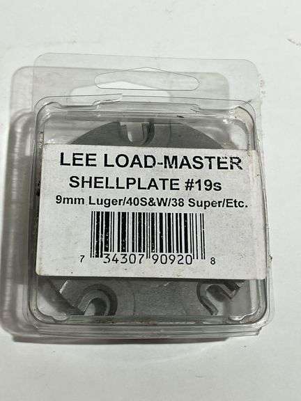 9mm Luger / 40S&W / 38 Super Lee Load-Master Shell Plate #19s - Black ...