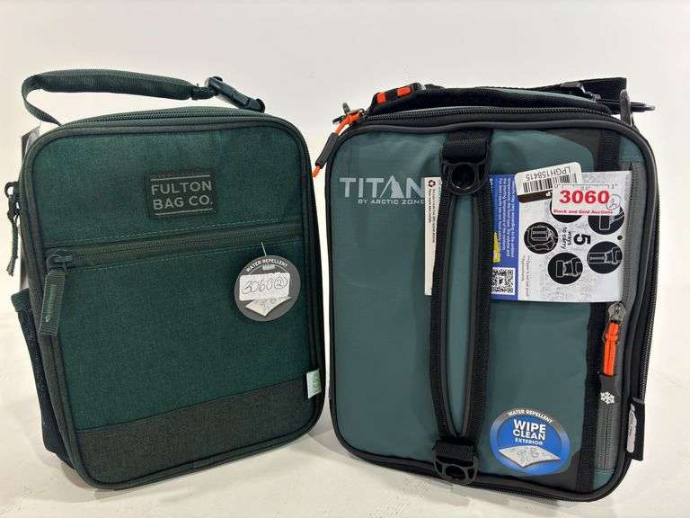 NEW Fulton Bag Co Lunch Box & NEW Titan Arctic Zone Lunch Box - Black ...
