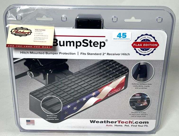 Weather Tech BumpStep, Flag Edition - Black And Gold Auctions