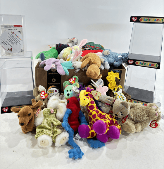 Beanie Baby Collection W/ Display Cases - Black And Gold Auctions
