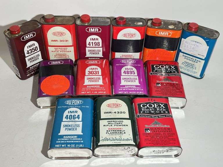 6 lbs Mixed Smokeless Powder (Partial Boxes) - Black And Gold Auctions