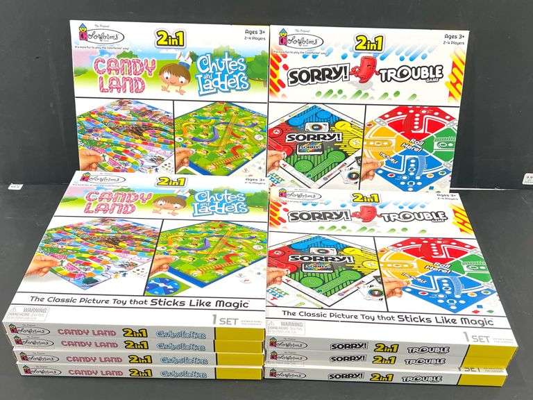 (9) New Board Games - Candy Land / Chutes & Ladders / SORRY! / Trouble ...