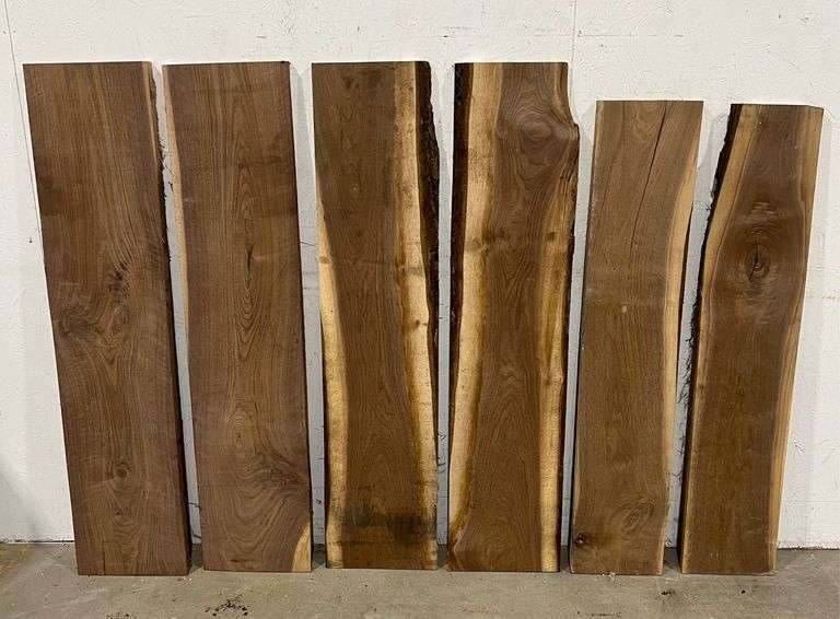 (6) Walnut Boards - Black And Gold Auctions