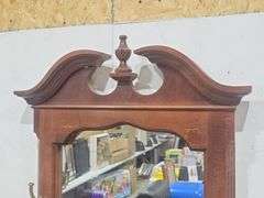 VTG 83" Double Mirror Pulaski Cherry Hall Tree - Black And Gold Auctions