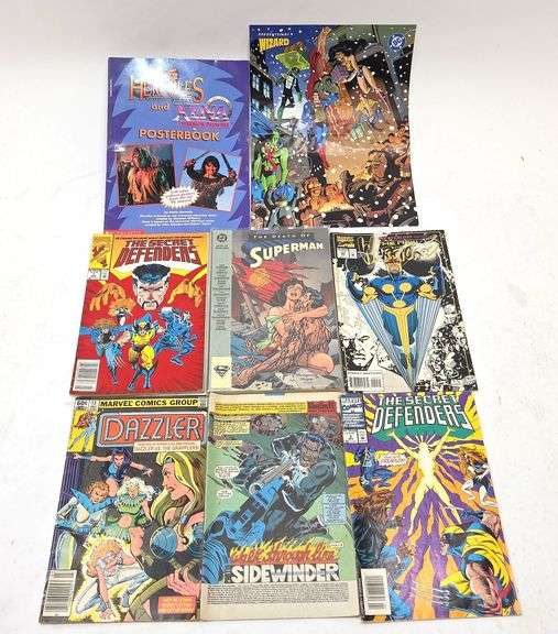 (5) Marvel & (1) DC Comic Books & Hercules/Xena Poster Book - Black And ...