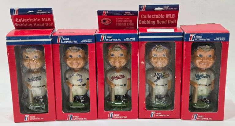 (5) Collectible Major League Baseball Bobble Heads - Black And Gold ...