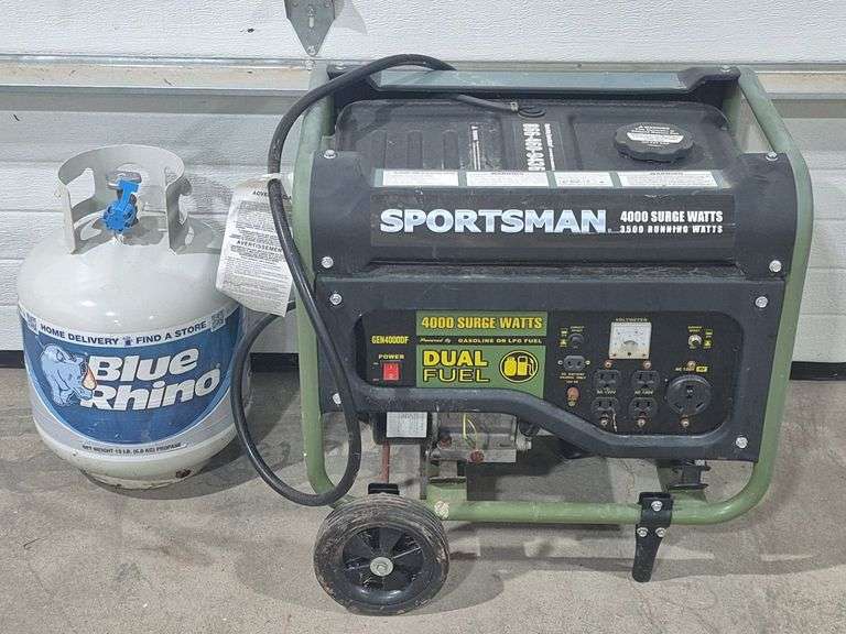 Sportsman 4000 Surge Watts Dual Fuel Portable Generator W/15lbs Propane ...
