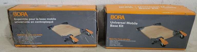 (2) Bora Universal Mobile Base Kits - Black And Gold Auctions