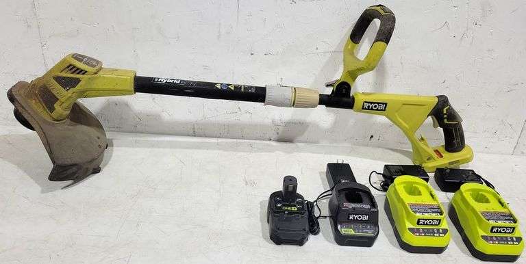 Ryobi 18V Lithium Hybrid Electric Cordless 10” String Trimmer Edger ...