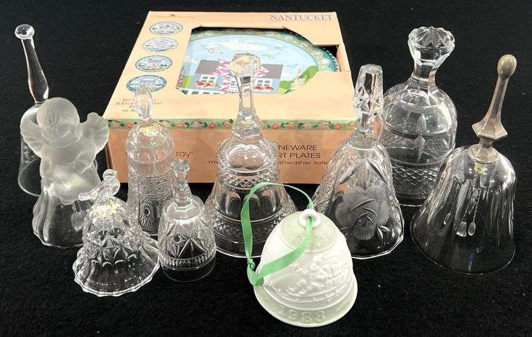 Claire Murray Nantucket Plates w/ Decorated Glass & Lladró Bells ...
