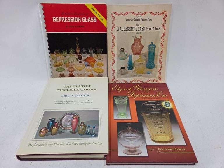 (4) Collector Books on Depression Glass & Frederick Carder Glass ...