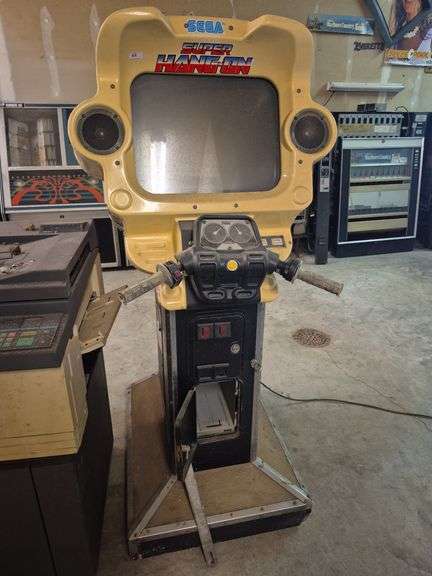 Sega Super Hang-On Arcade Machine - Black And Gold Auctions