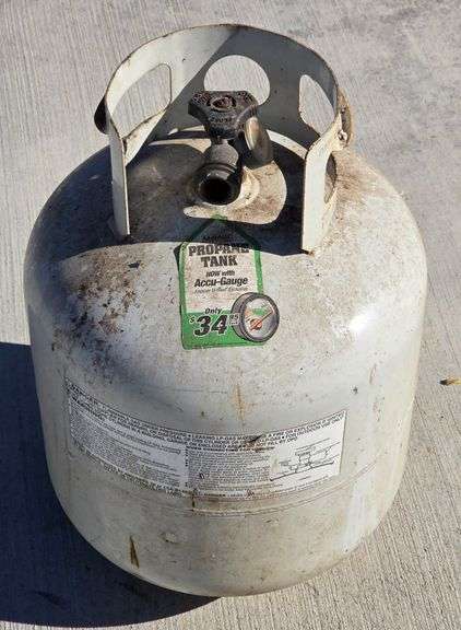 Empty Propane Tank - Black And Gold Auctions