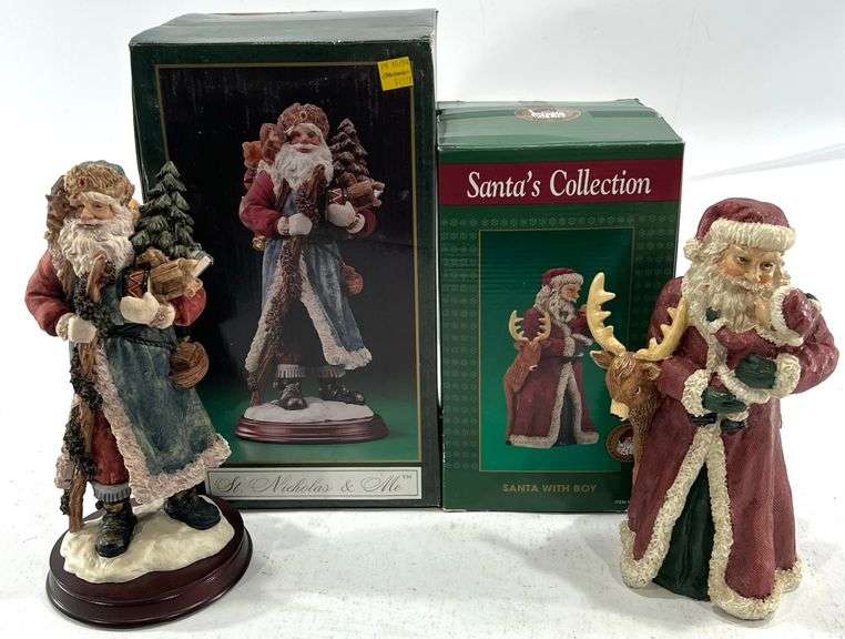 (2) Vintage Santa Figurines - Santa’s Collection / Old World Santa ...